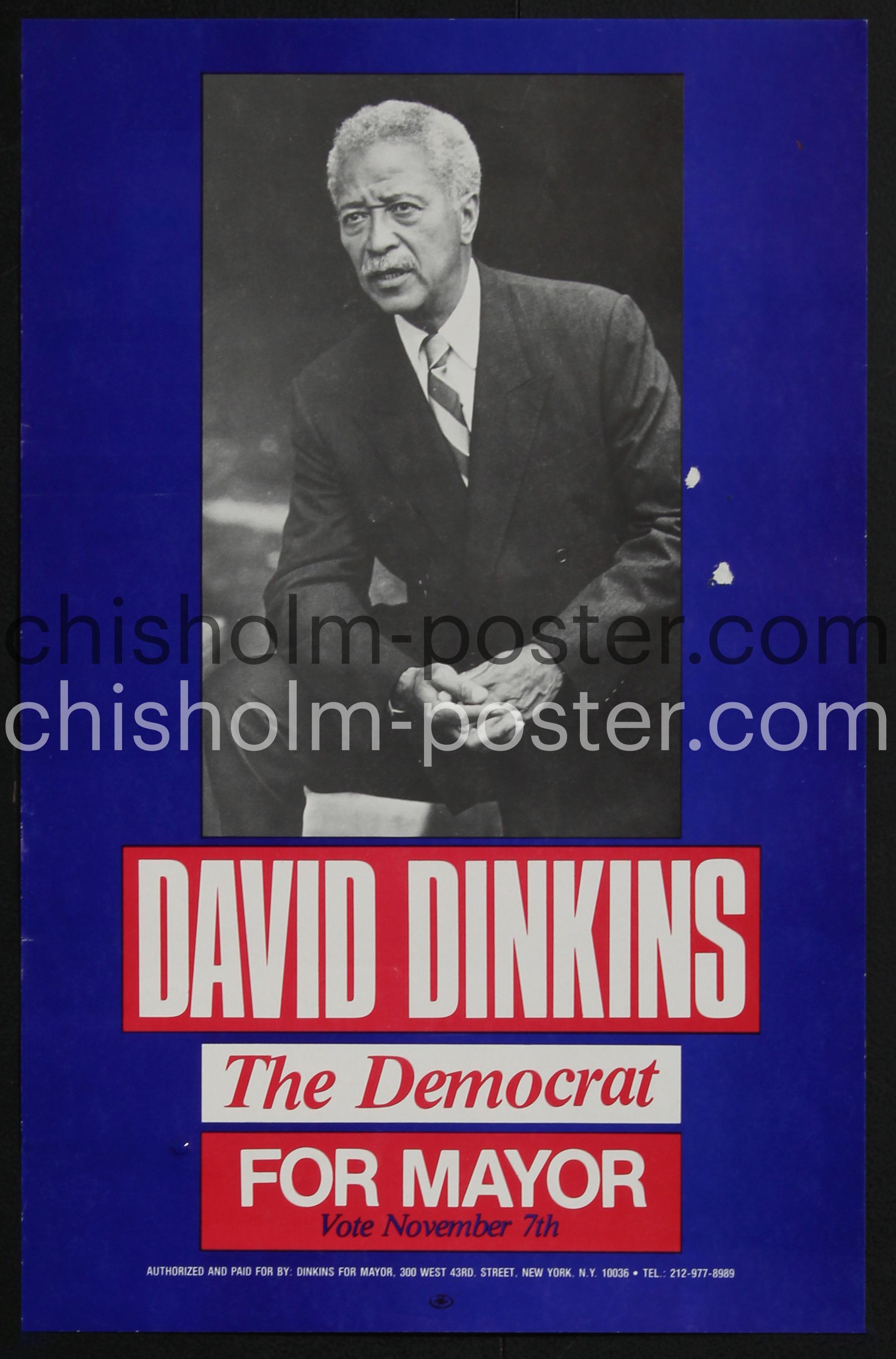 David Dinkins the Democrat for Mayor - Vote November 7th | Original ...