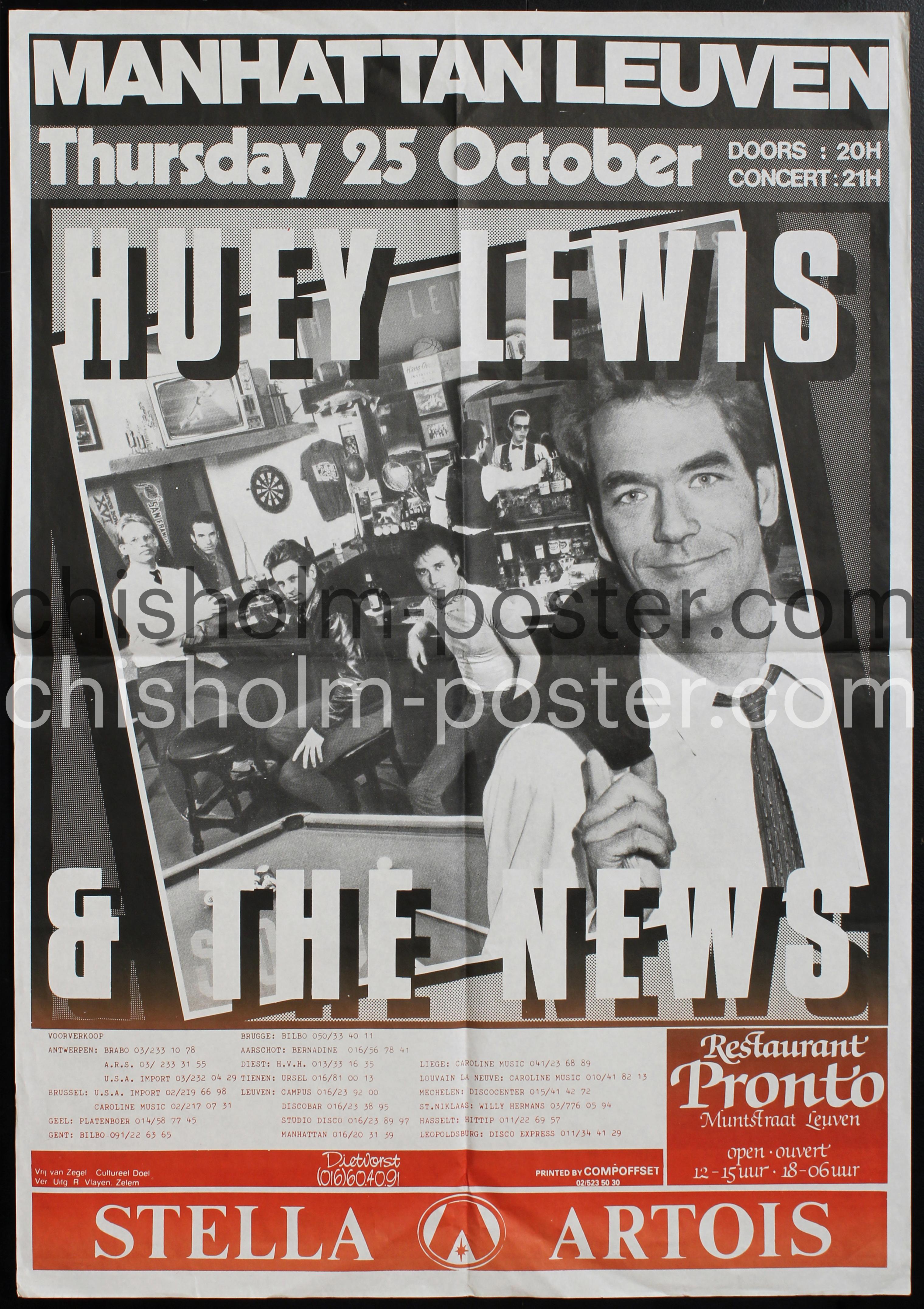 Huey Lewis and the News - Manhattan Leuven - Stella Artois | Original ...