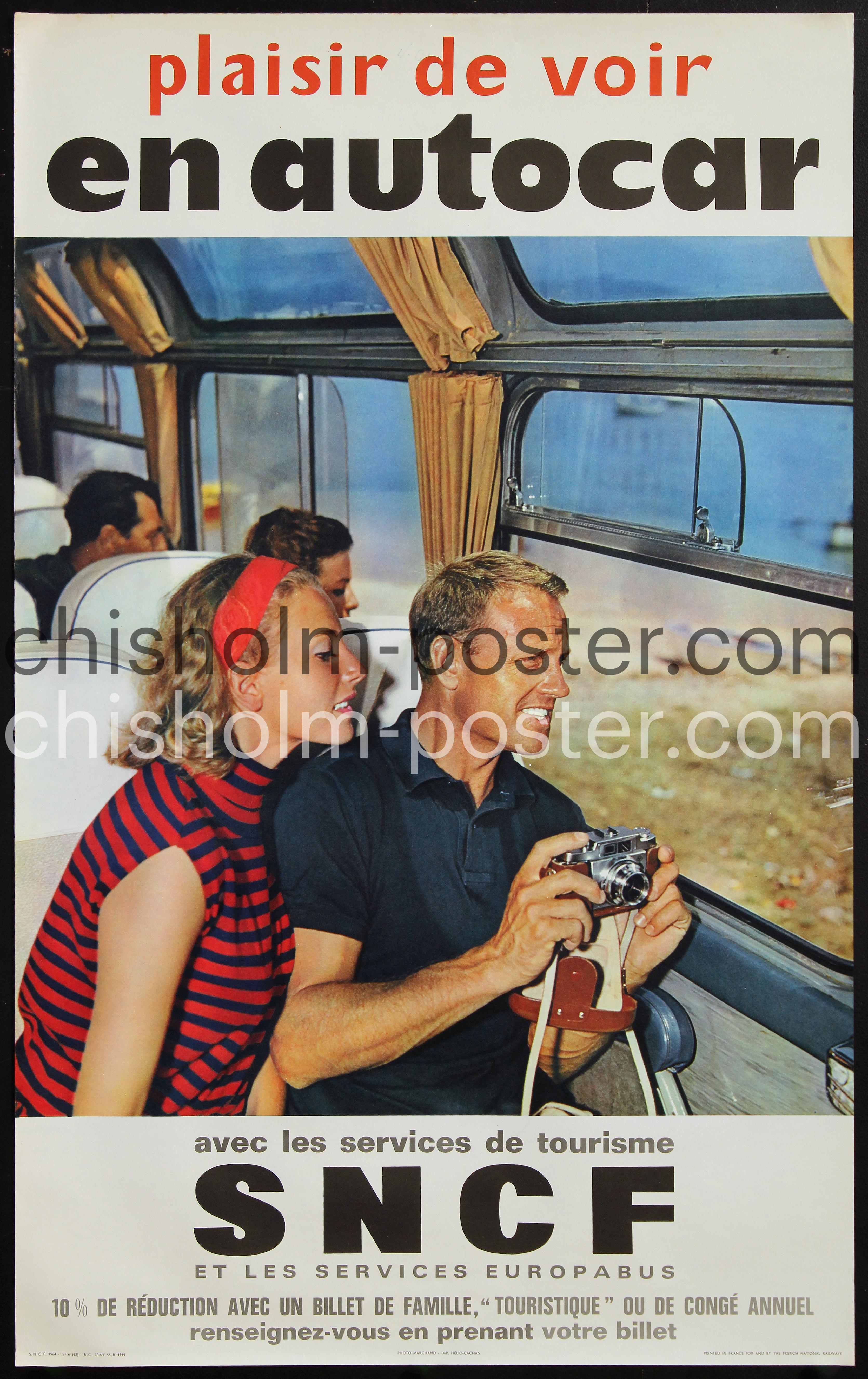 SNCF - Plaisir De Voir En Autocar | Original Vintage Poster | Chisholm ...