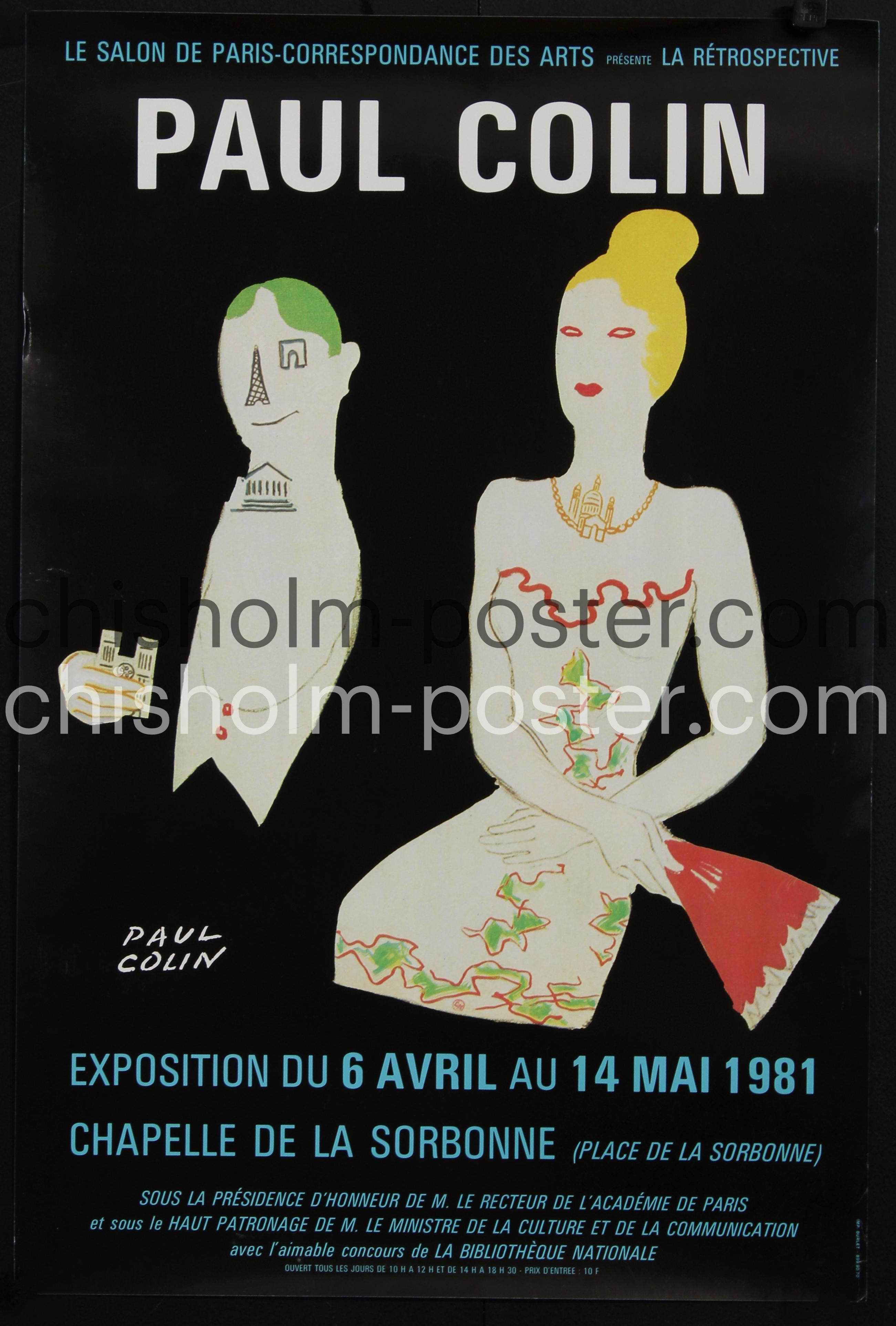 Paul Colin - Chapelle de la Sorbonne 1981 | Original Vintage Poster ...