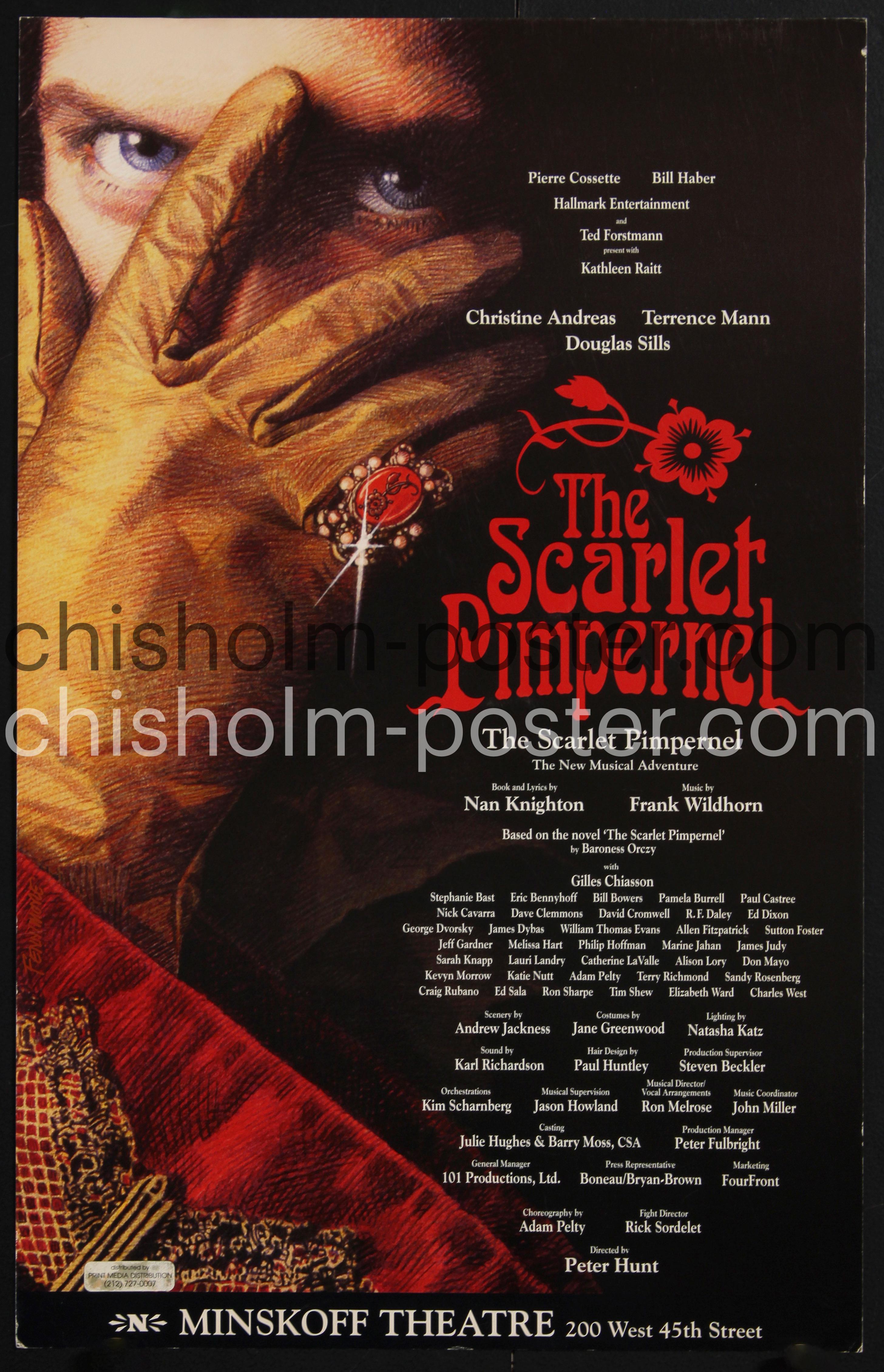 The Scarlet Pimpernel - Minskoff Theatre 1997 (Window Card) | Original ...