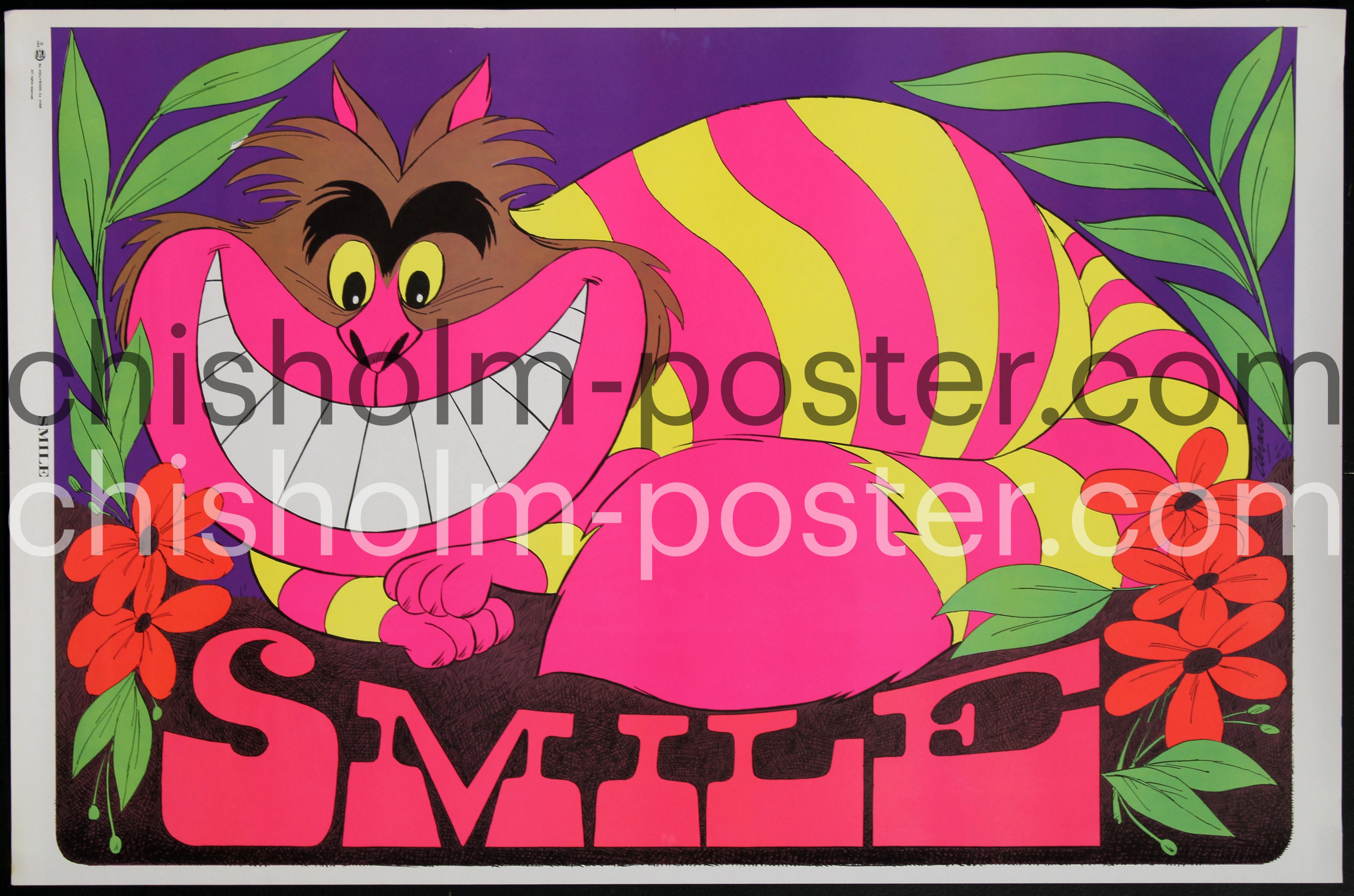 Smile - Cheshire Cat - Alice in Wonderland (Black Light Poster ...