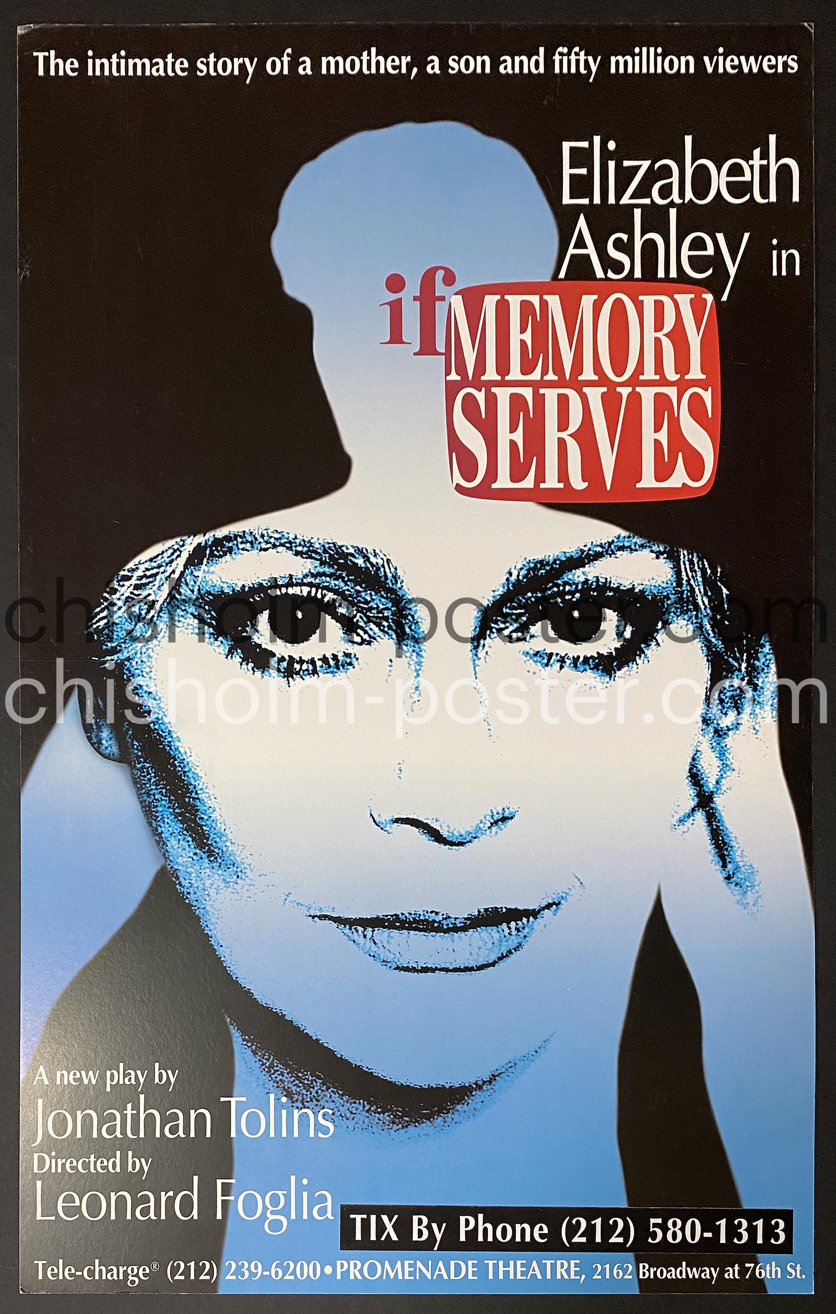 If Memory Serves - Promenade Theatre (Window Card) | Original Vintage ...