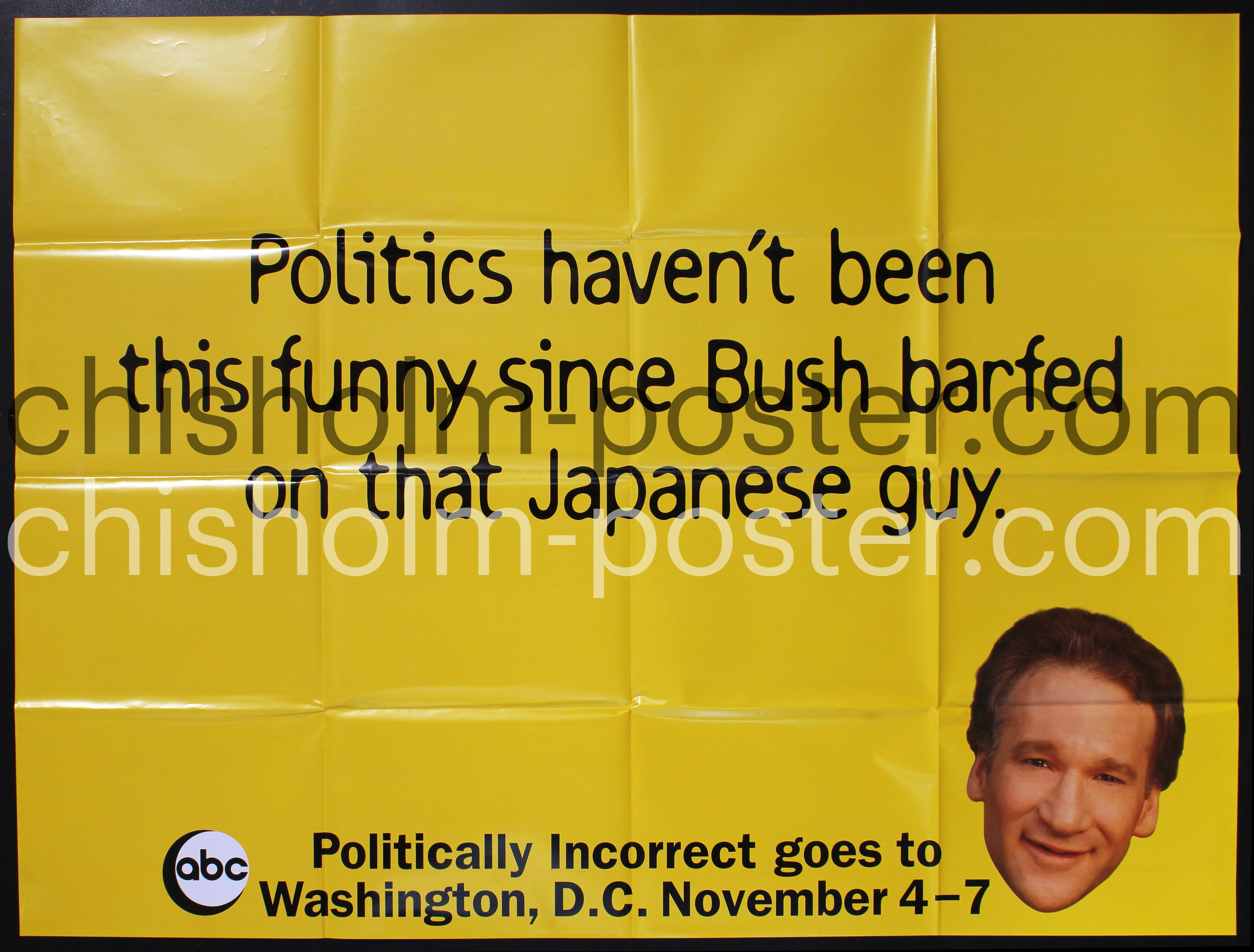 Politically Incorrect - Bill Maher | Original Vintage Poster | Chisholm ...