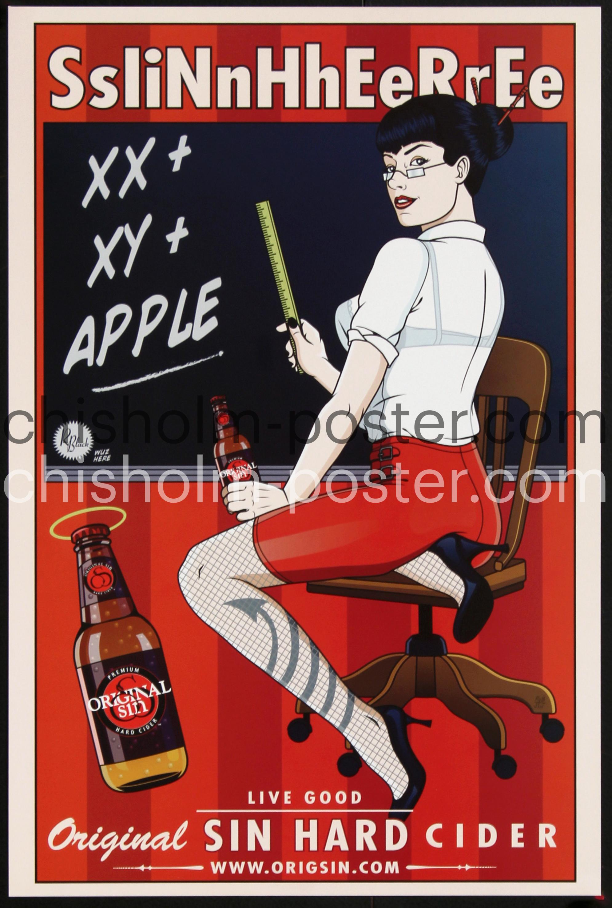 Original Sin Hard Cider - Teacher | Original Vintage Poster | Chisholm ...