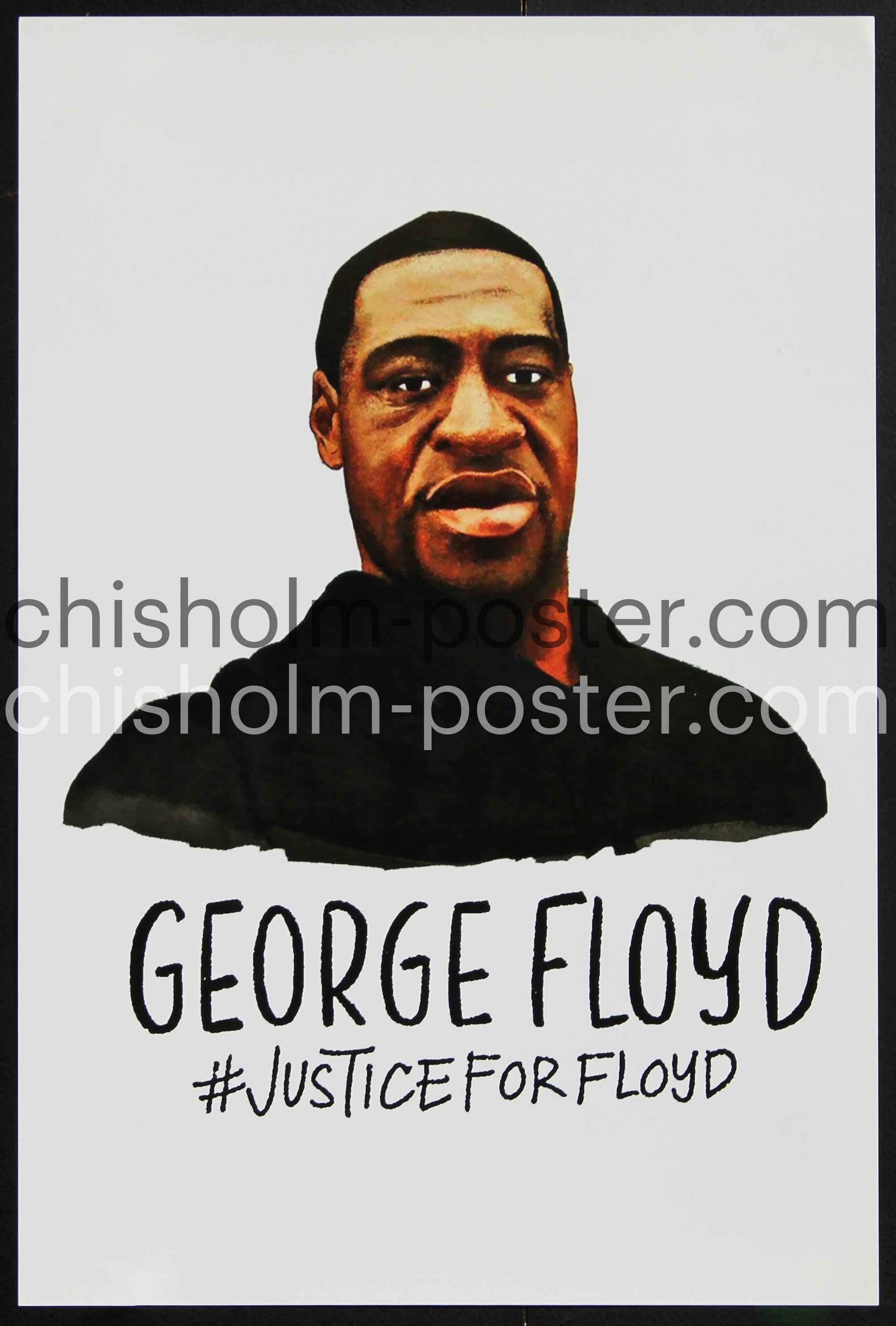 George Floyd #JUSTICEFORFLOYD | Original Vintage Poster | Chisholm ...