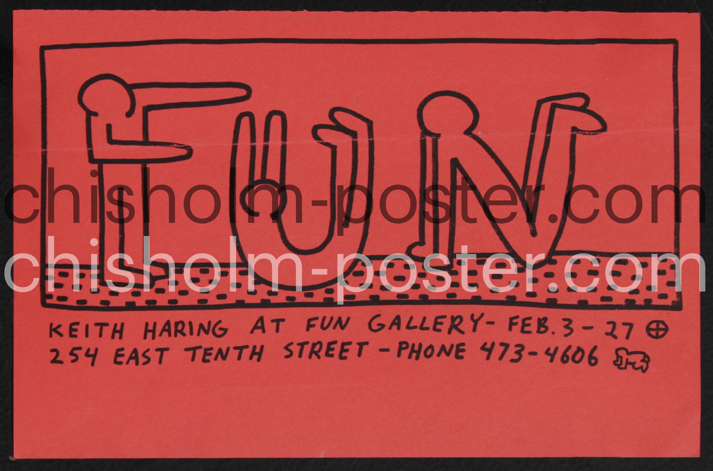 Keith Haring - FUN Gallery Cocktail Preview Invite (Red) | Original ...