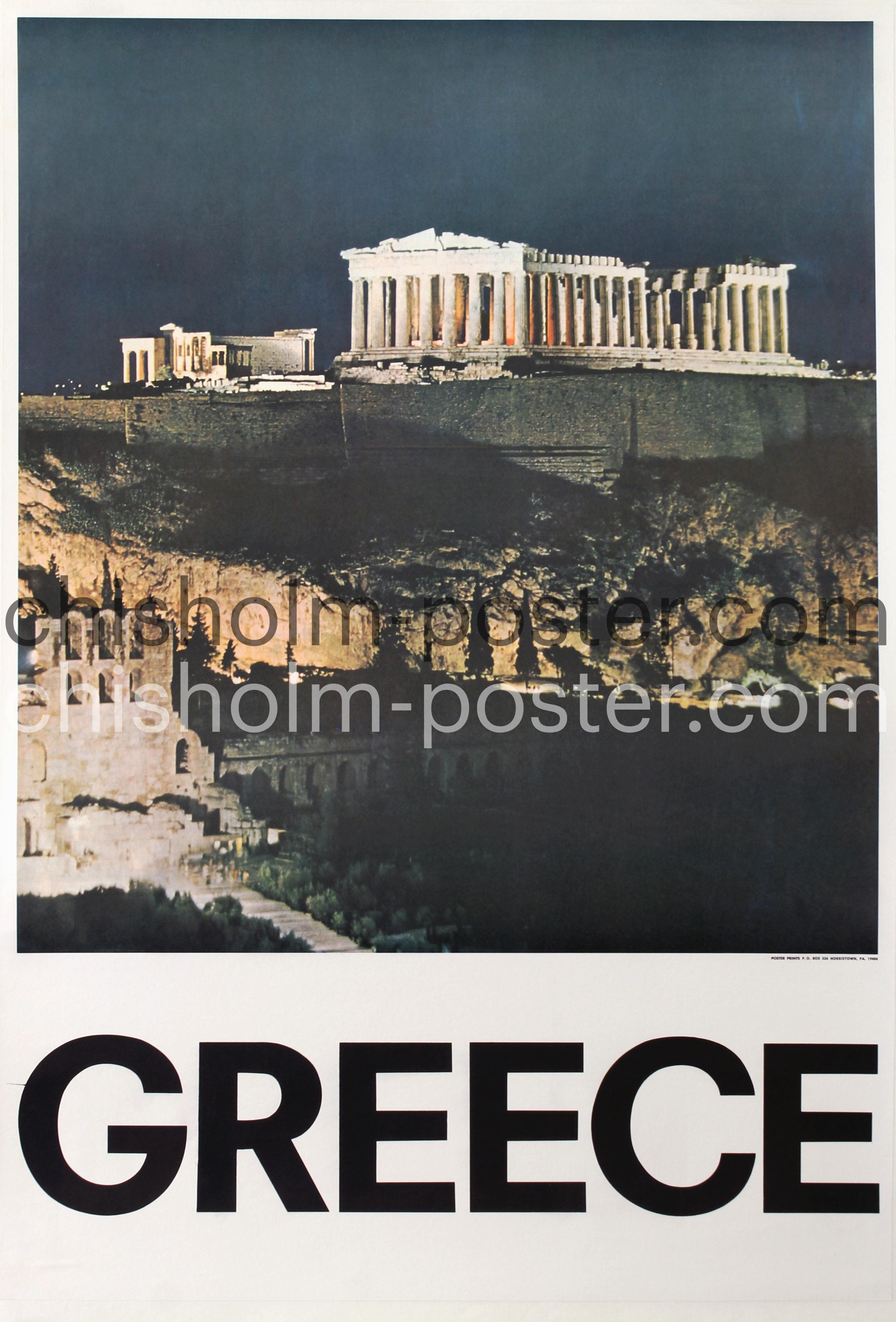 Greece - Athens Acropolis | Original Vintage Poster | Chisholm Larsson ...