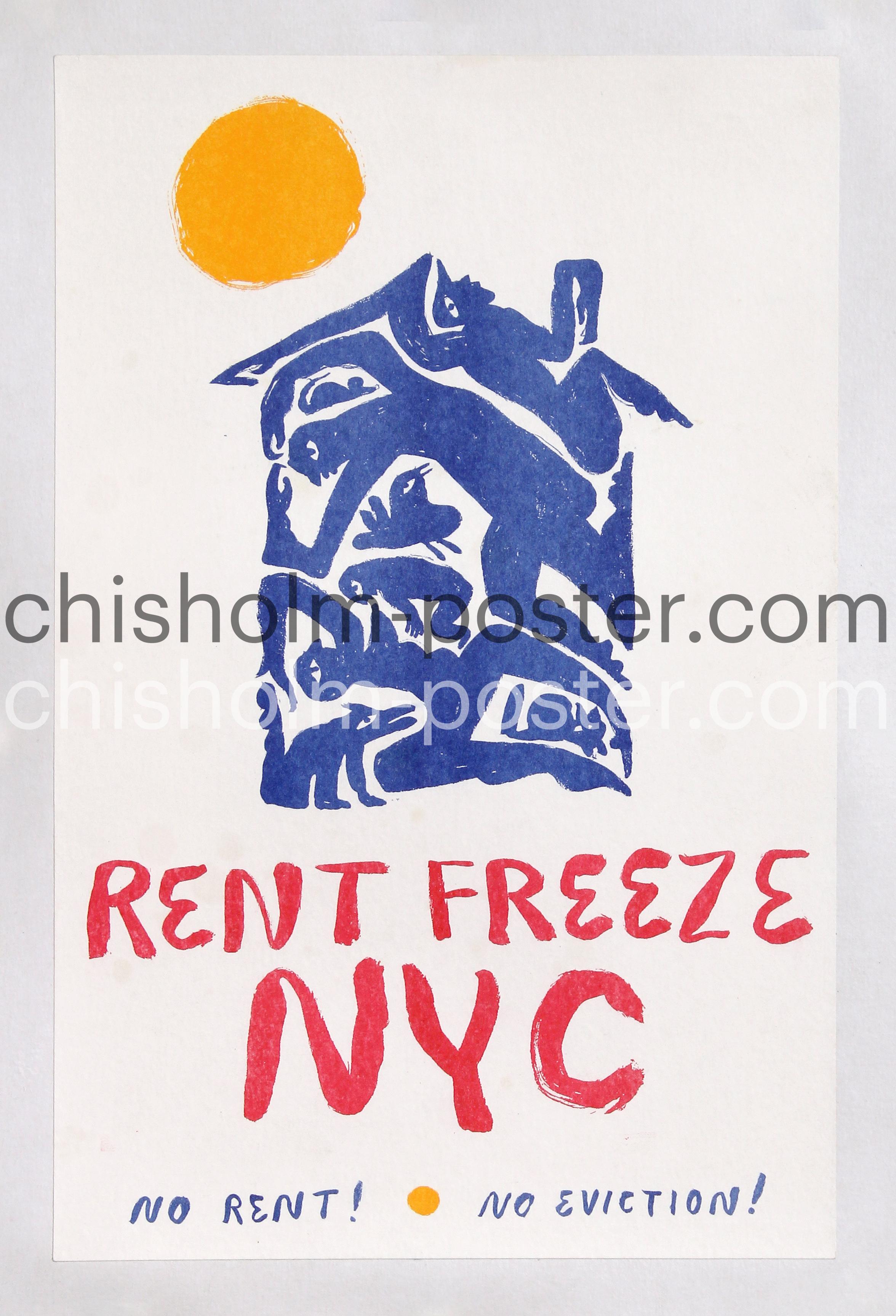 Rent Freeze NYC - No Rent! No Eviction! | Original Vintage Poster ...