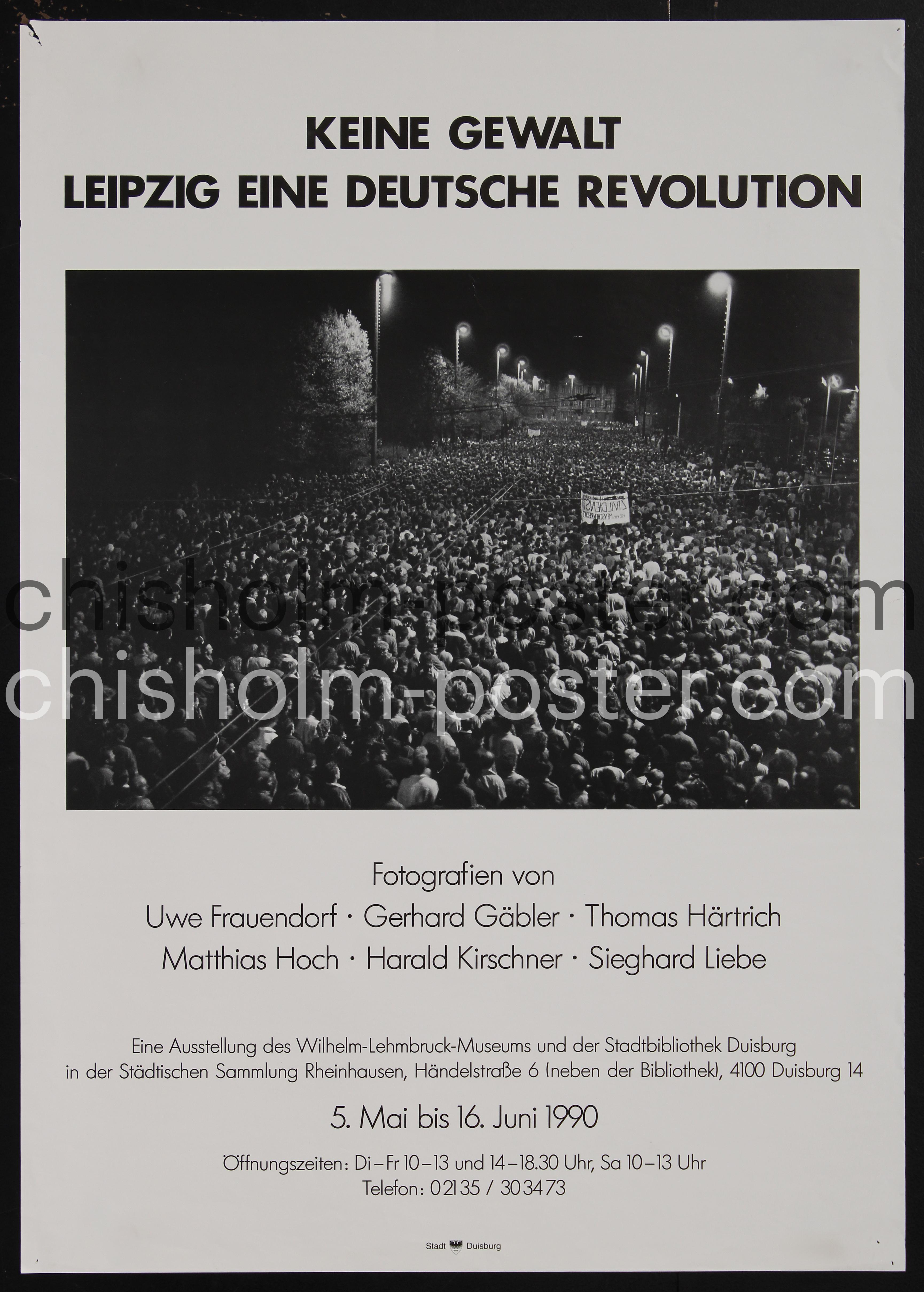 Keine Gewalt: Leipzig Eine Deutsche Revolution | Original Vintage ...
