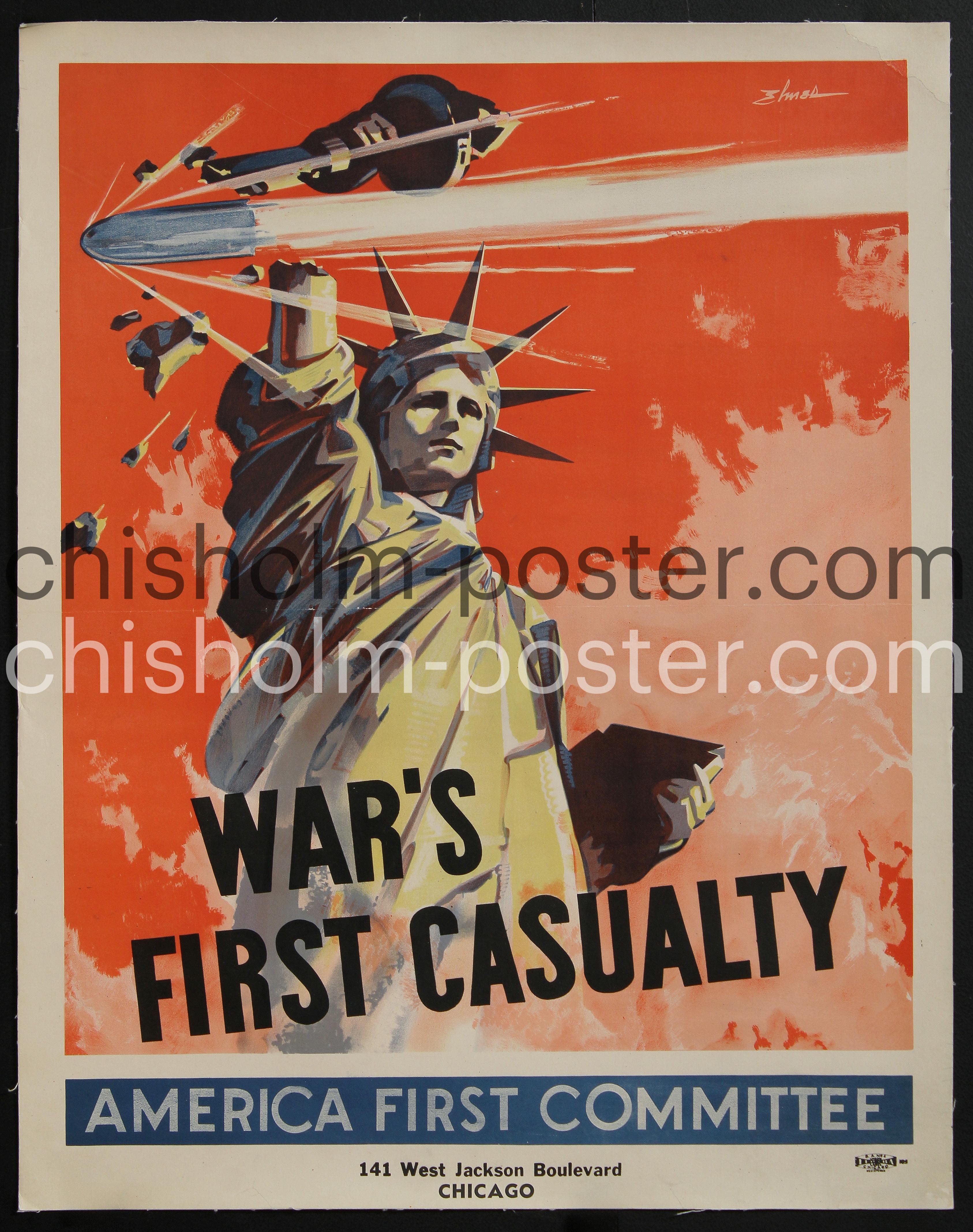 War's First Casualty - America First Committee | Original Vintage ...