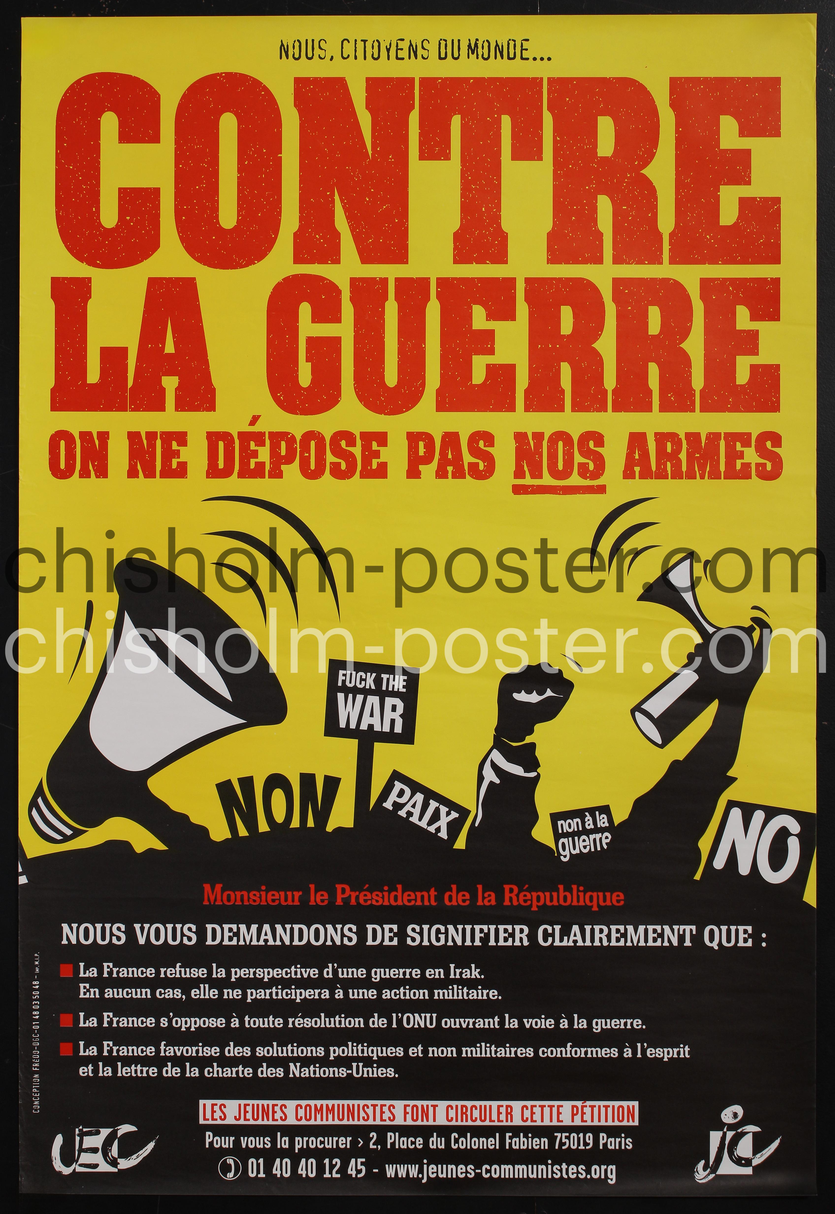 Contre La Guerre | Original Vintage Poster | Chisholm Larsson Gallery