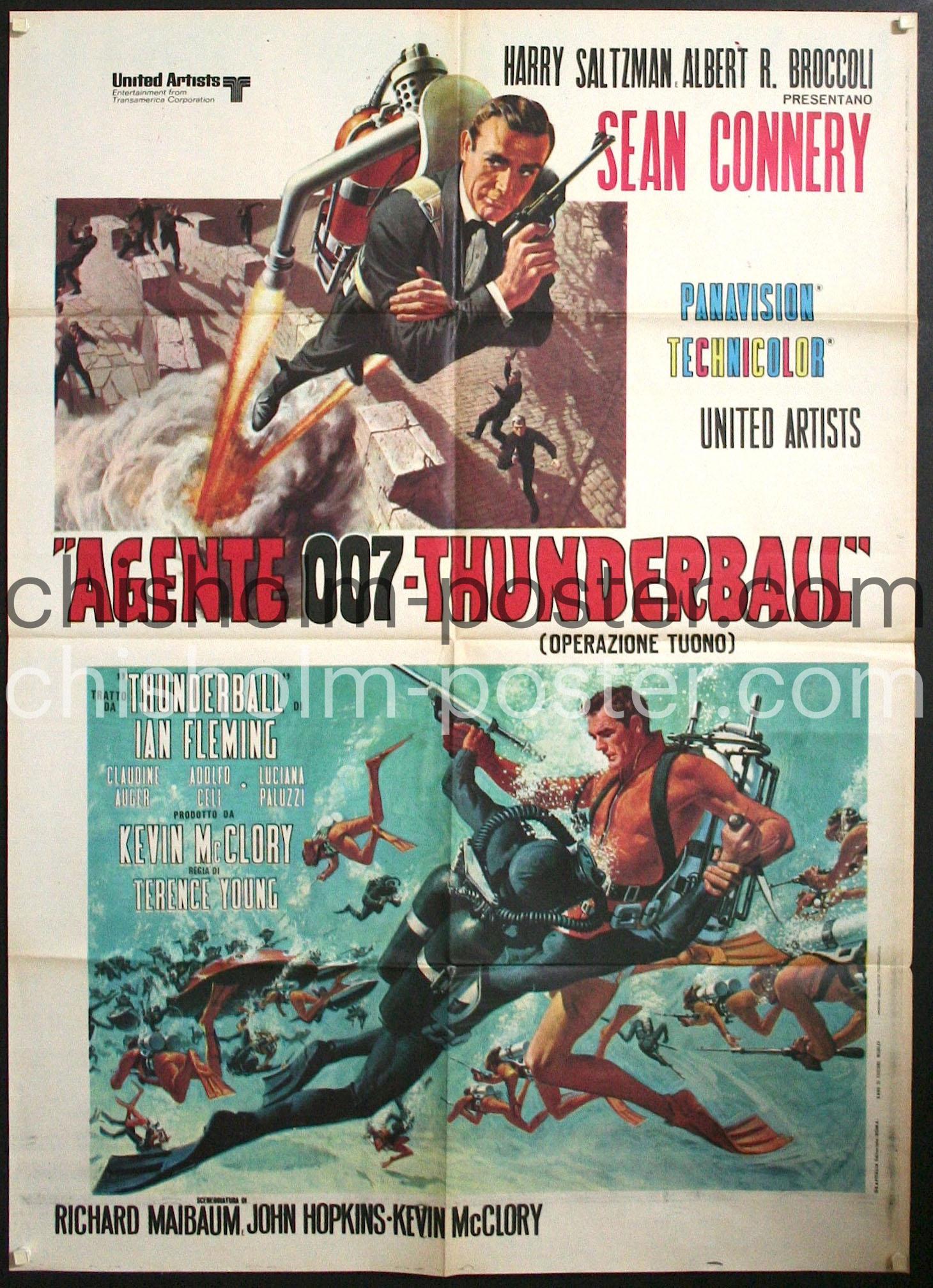 Agente 007 Thunderball (Operazione Tuono) (James Bond) re-release 71s | Original Vintage Poster ...