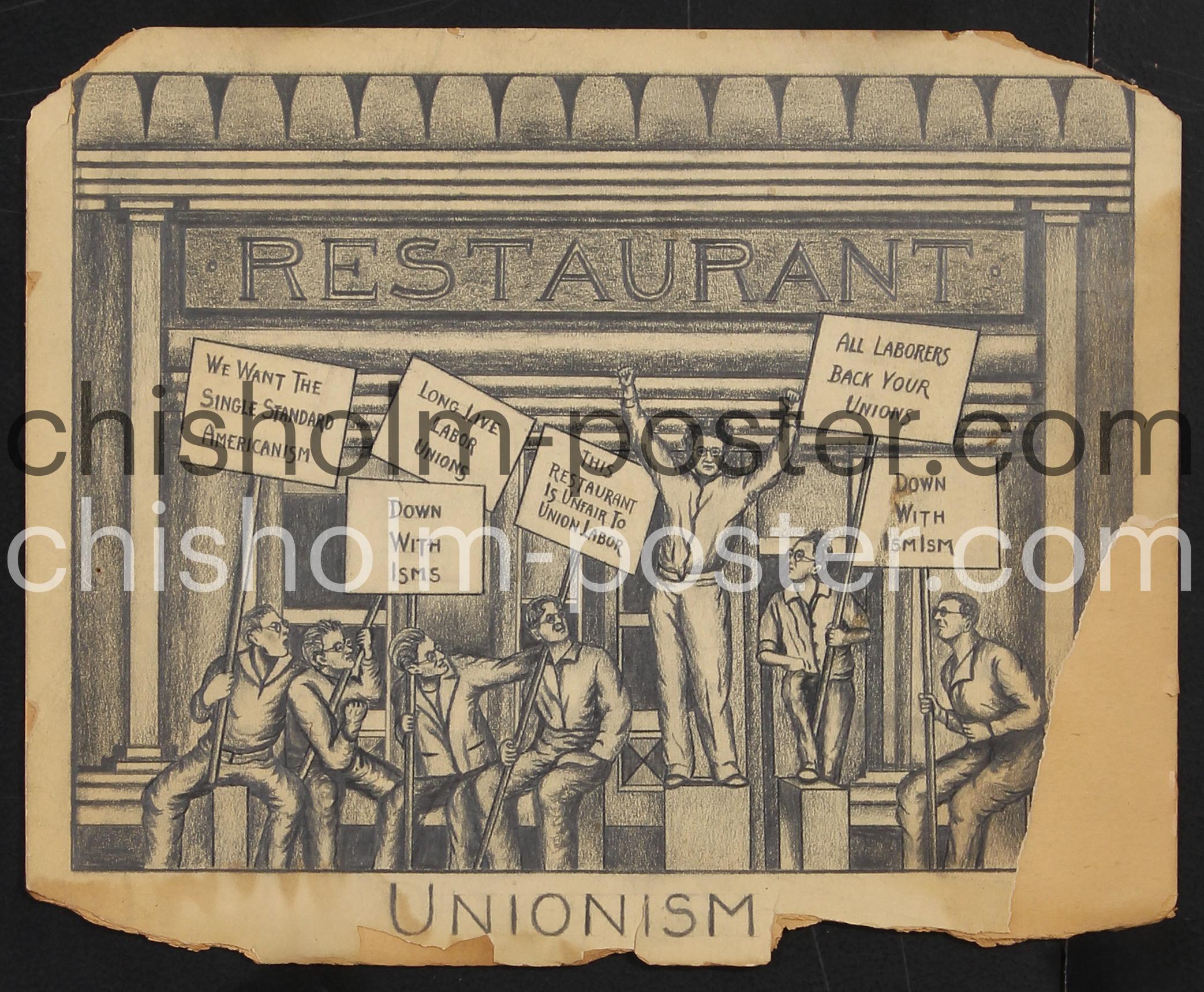 Unionism (Restaurant Workers Strike) | Original Vintage Poster ...