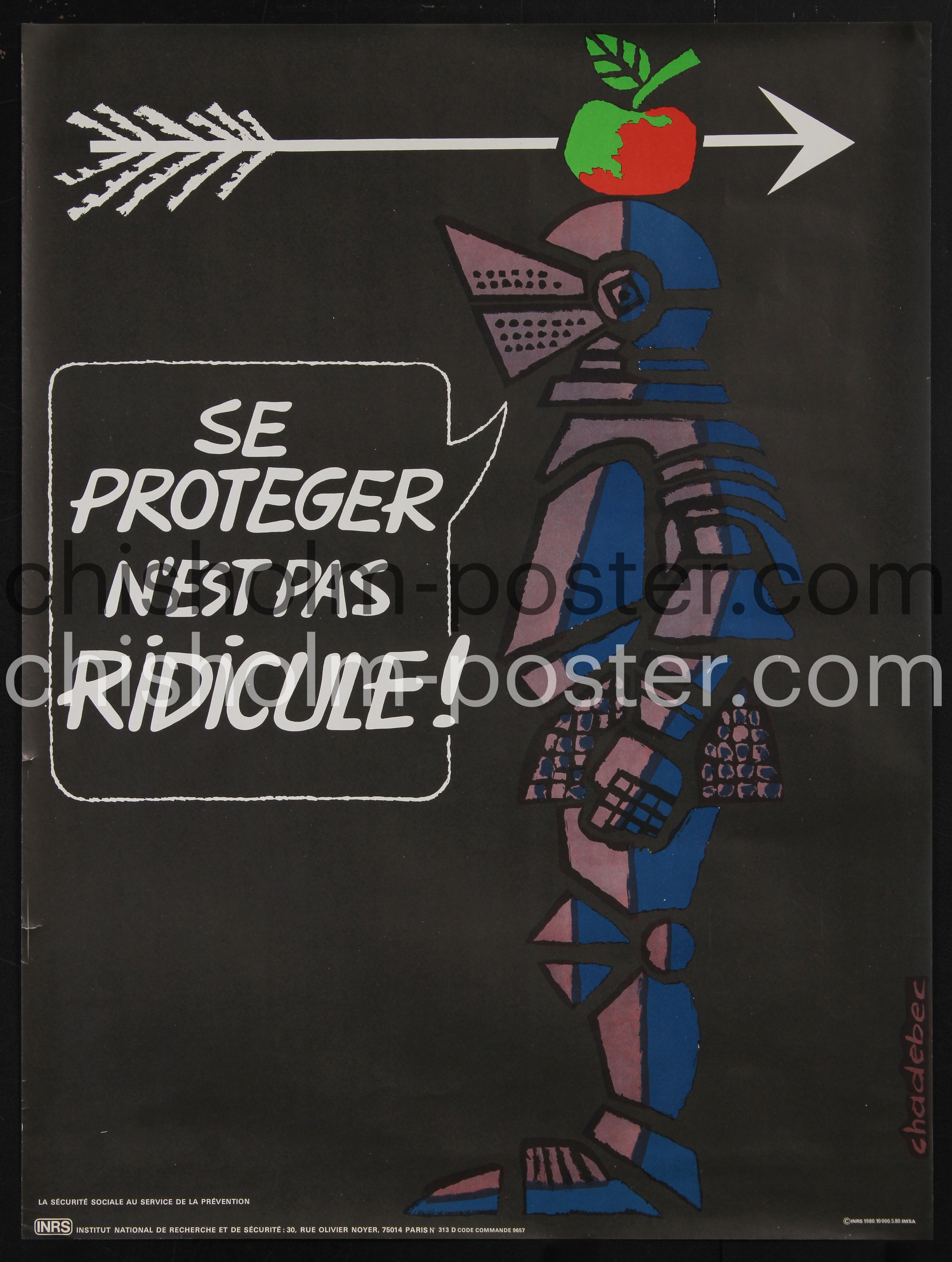 INRS - Se Proteger n'est pas Ridicule (1980 Edition) | Original Vintage ...
