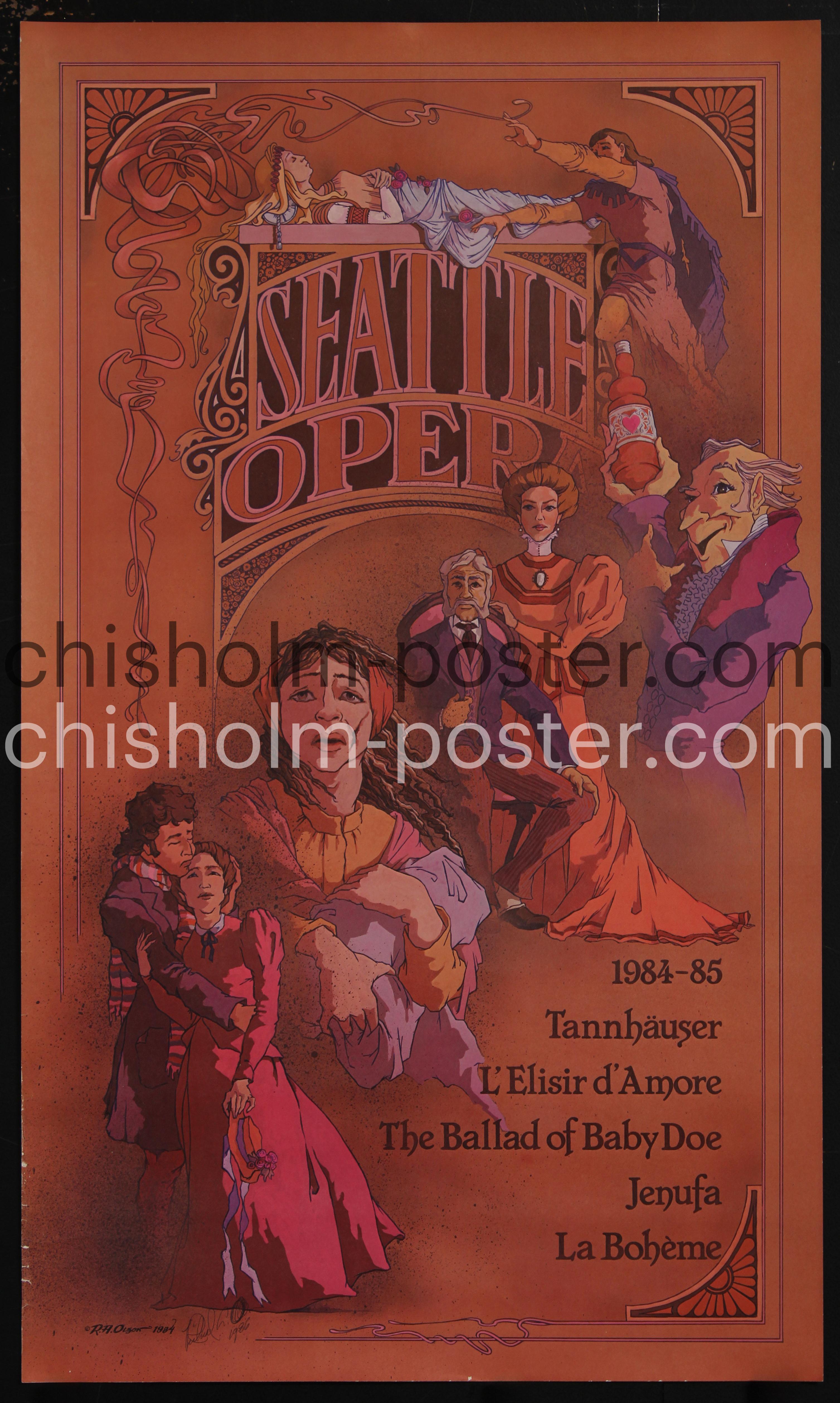 Seattle Opera 1984/ 85 Season - Tannhauser - La Boheme - Jenufa (SIGNED ...