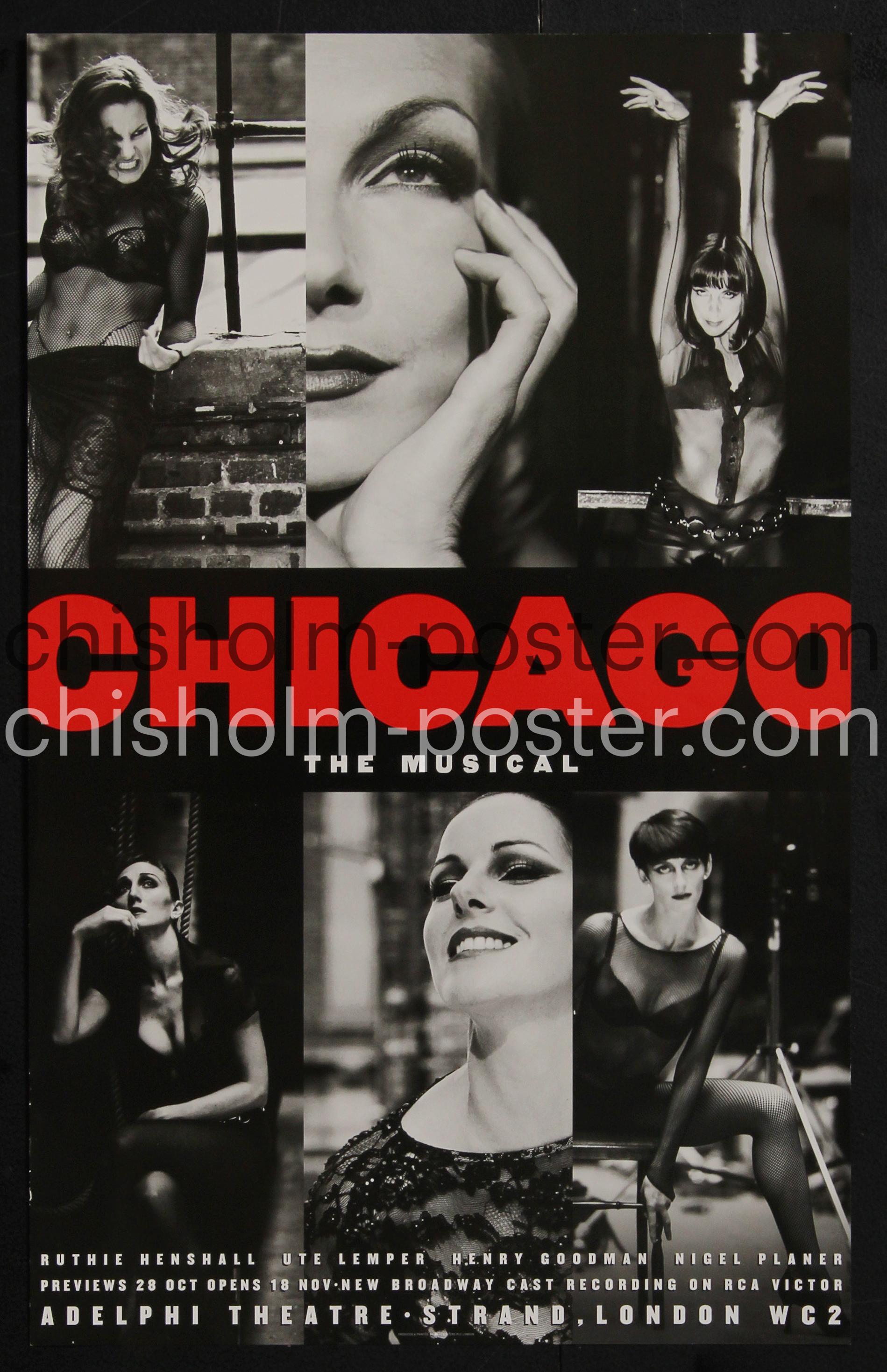 Chicago - The Musical - Adelphi Theatre London | Original Vintage Poster | Chisholm Larsson Gallery