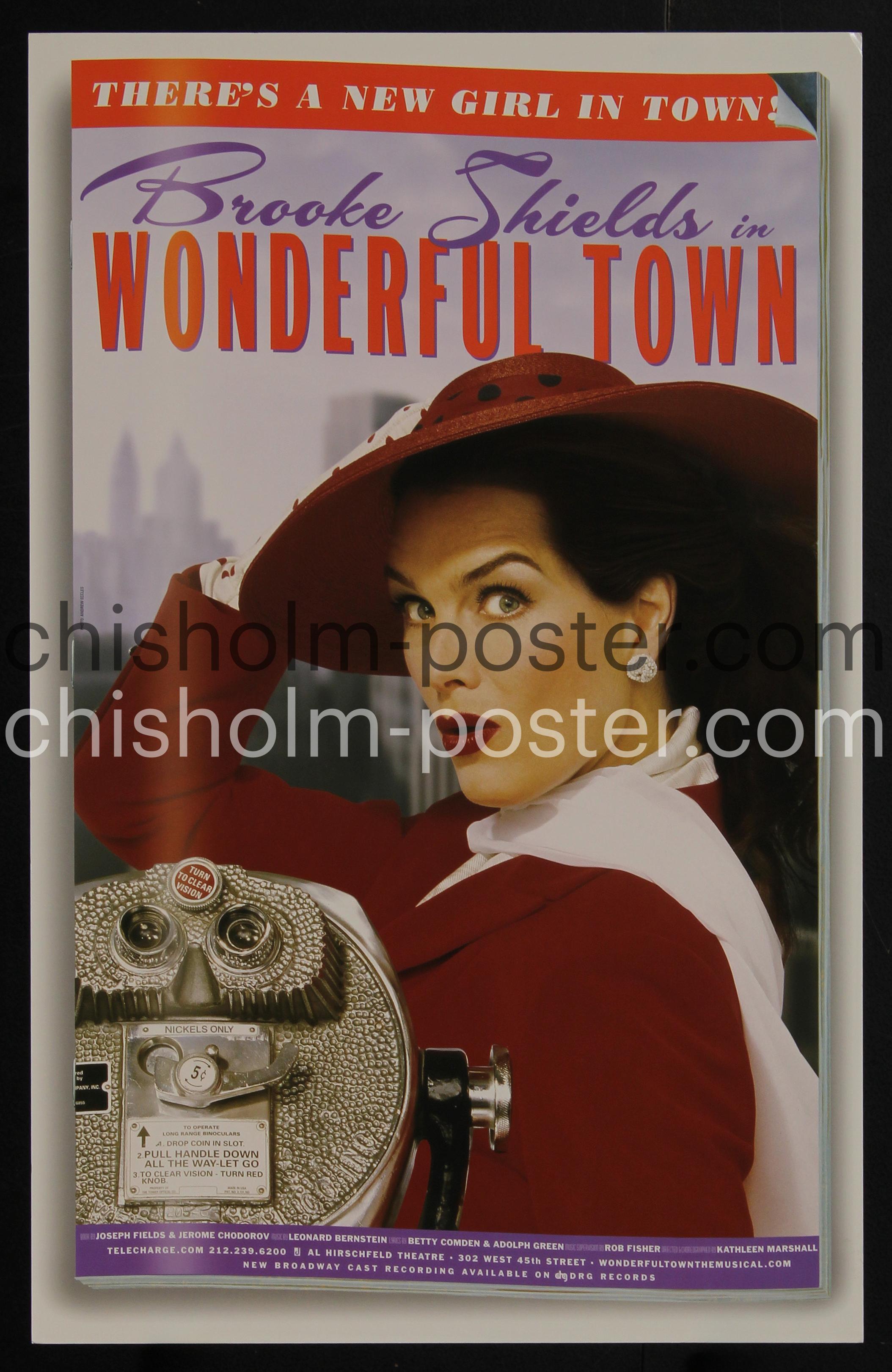 Wonderful Town - Al Hirschfeld Theatre (Window Card) | Original Vintage ...