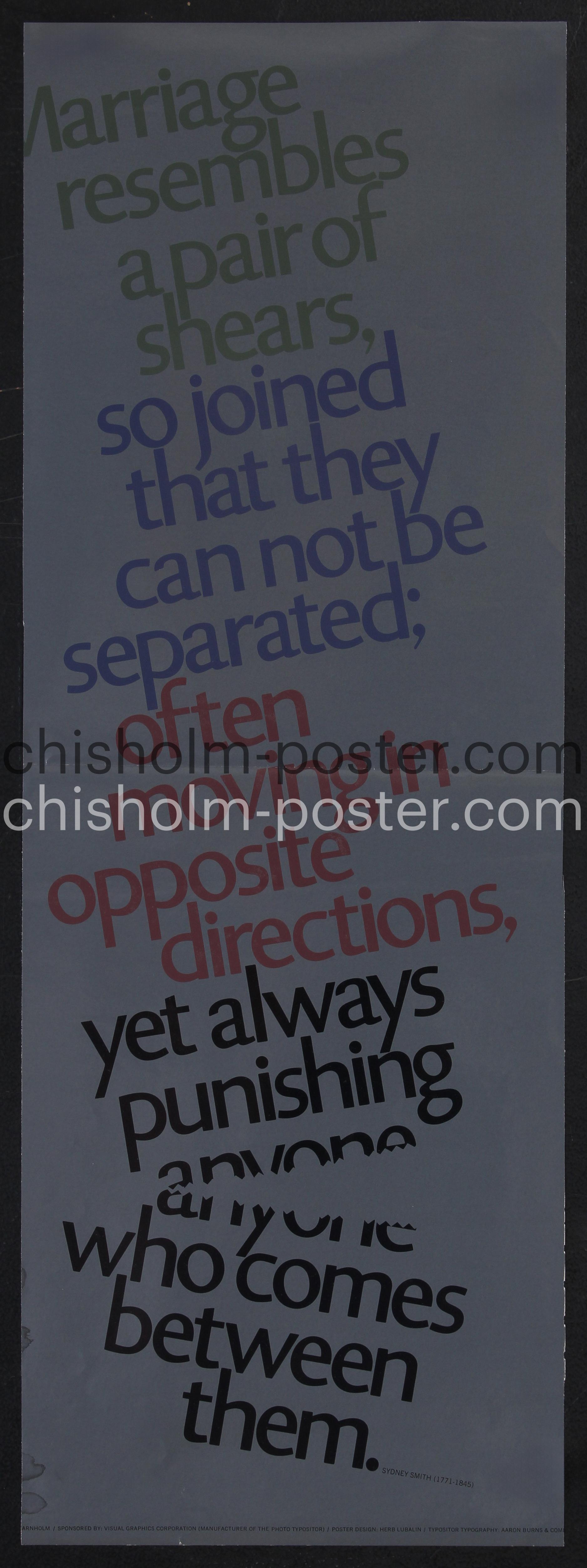 Marriage resembles a pair of shears, ... Sydney Smith (1771-1845 ...