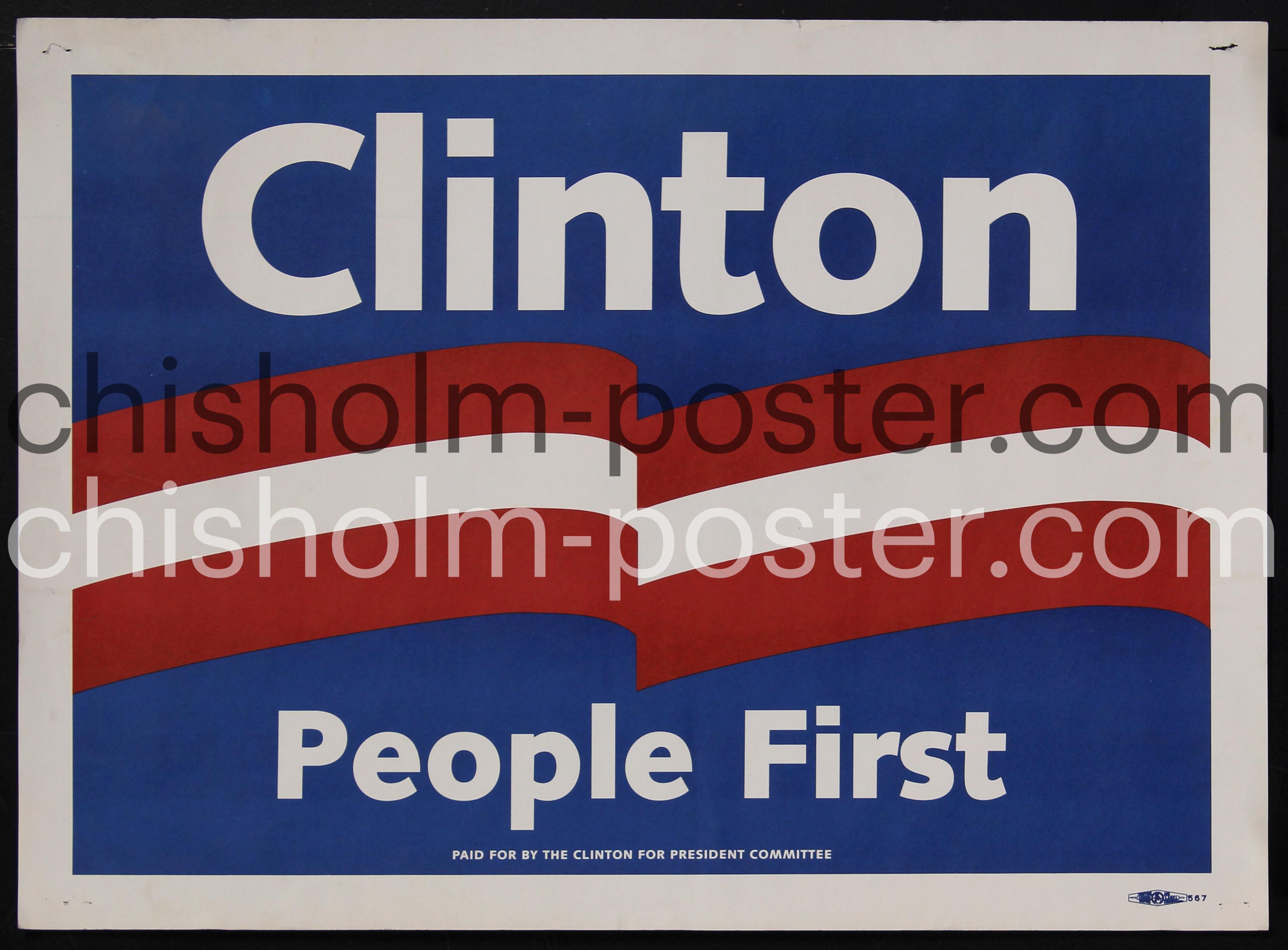 Clinton - People First | Original Vintage Poster | Chisholm Larsson Gallery