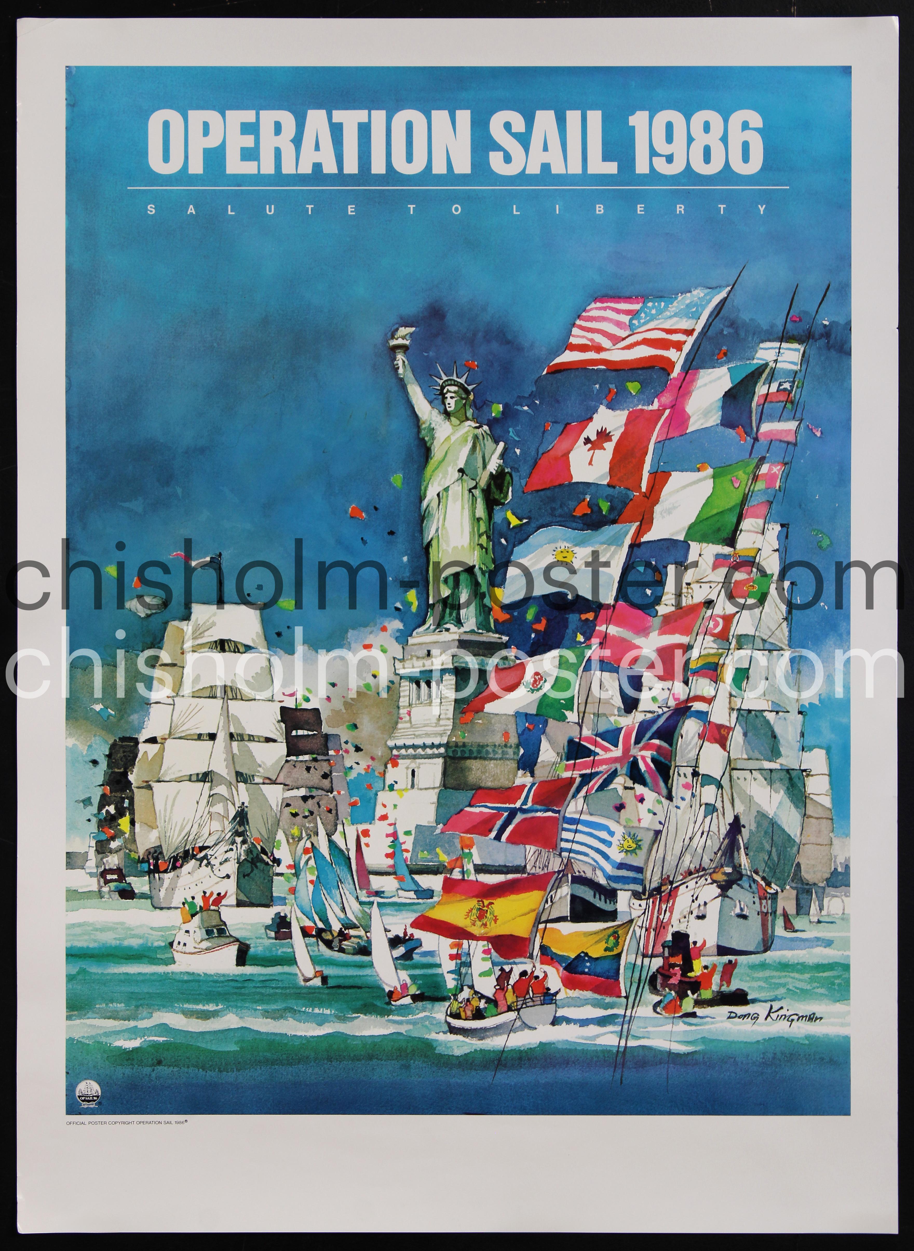 Operation Sail 1986 - Salute To Liberty | Original Vintage Poster ...