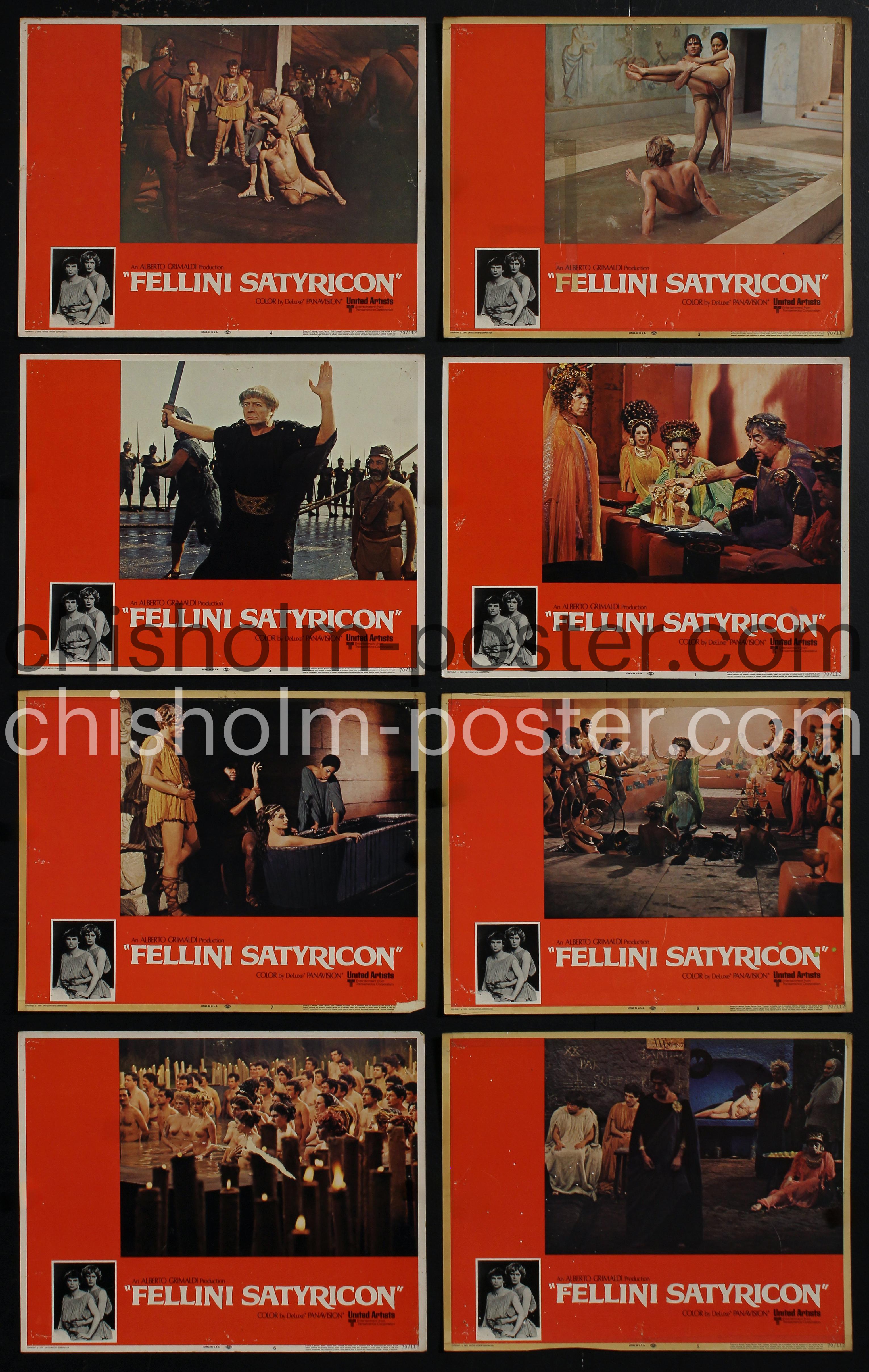 Fellini Satyricon (Set of 8 Lobby Cards) | Original Vintage Poster ...