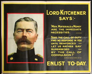 Lord Kitchener Says... Enlist Today | Original Vintage Poster ...