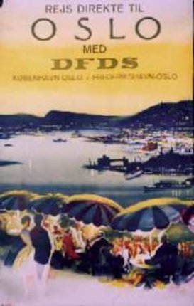 Oslo, med DFDS | Original Vintage Poster | Chisholm Larsson Gallery