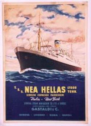T.S.S. Nea Hellas | Original Vintage Poster | Chisholm Larsson Gallery