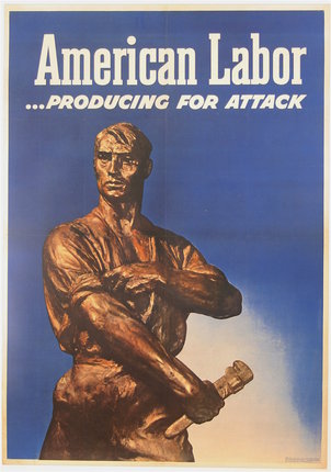 American Labor ... Producing for Attack | Original Vintage Poster ...