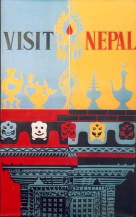Visit Nepal | Original Vintage Poster | Chisholm Larsson Gallery