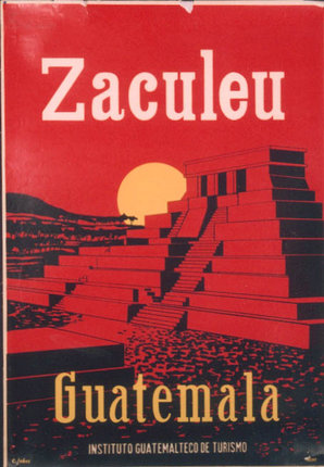 Zaculeu, Guatemala | Original Vintage Poster | Chisholm Larsson Gallery