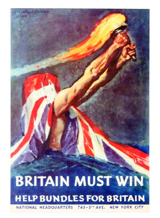 Britain Must Win: Help Bundles for Britain | Original Vintage Poster ...