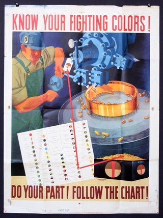 Know Your Fighting Colors | Original Vintage Poster | Chisholm Larsson ...