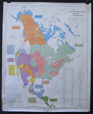 Map of North American Indian Languages | Original Vintage Poster ...
