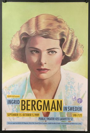 Ingrid Bergman in Sweden | Original Vintage Poster | Chisholm Larsson ...