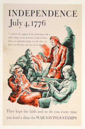 Independence July 4, 1776 - War Savings Stamps | Original Vintage ...