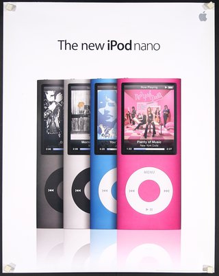 The new iPod nano (Apple Computers) | Original Vintage Poster ...