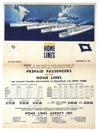 Home Lines | Original Vintage Poster | Chisholm Larsson Gallery