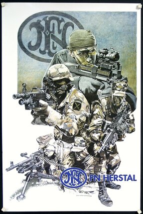 FN Herstal - Firearms | Original Vintage Poster | Chisholm Larsson Gallery