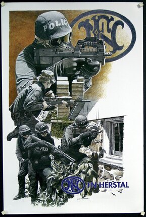 FN Herstal - Firearms (2) | Original Vintage Poster | Chisholm Larsson ...