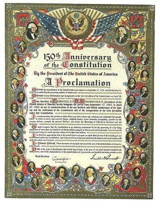 150th Anniversary of the Constitution - A Proclamation - Franklin D ...