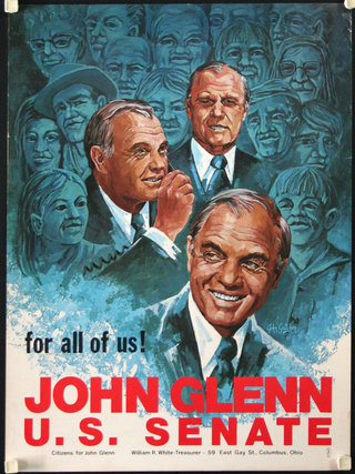 John Glenn U.S. Senate, for all of us! | Original Vintage Poster ...