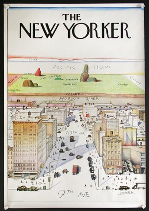 The New Yorker - A View of the World from 9th Avenue (2) | Original Vintage Poster | Chisholm ...
