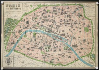 Paris - Ses Monuments - Map | Original Vintage Poster | Chisholm ...