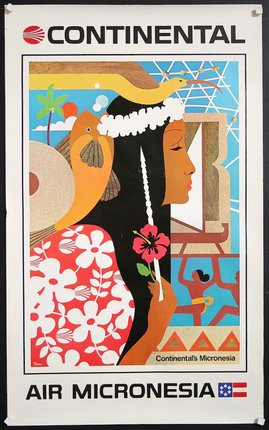 Continental Air Micronesia | Original Vintage Poster | Chisholm Larsson ...