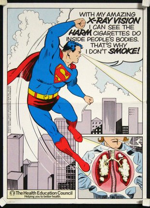 Superman Anti Smoking | Original Vintage Poster | Chisholm Larsson Gallery