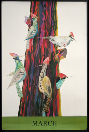 March by Brian Wildsmith - Woodpeckers - Calendar | Original Vintage ...