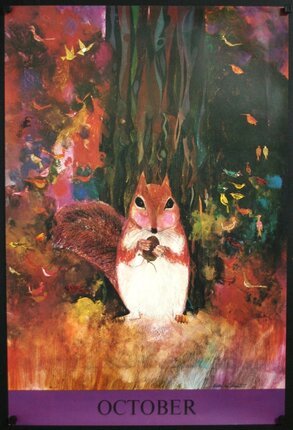 October by Brian Wildsmith - Squirrel - Calendar | Original Vintage ...