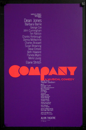 Company - A Musical Comedy - Alvin Theatre (Window Card) | Original ...